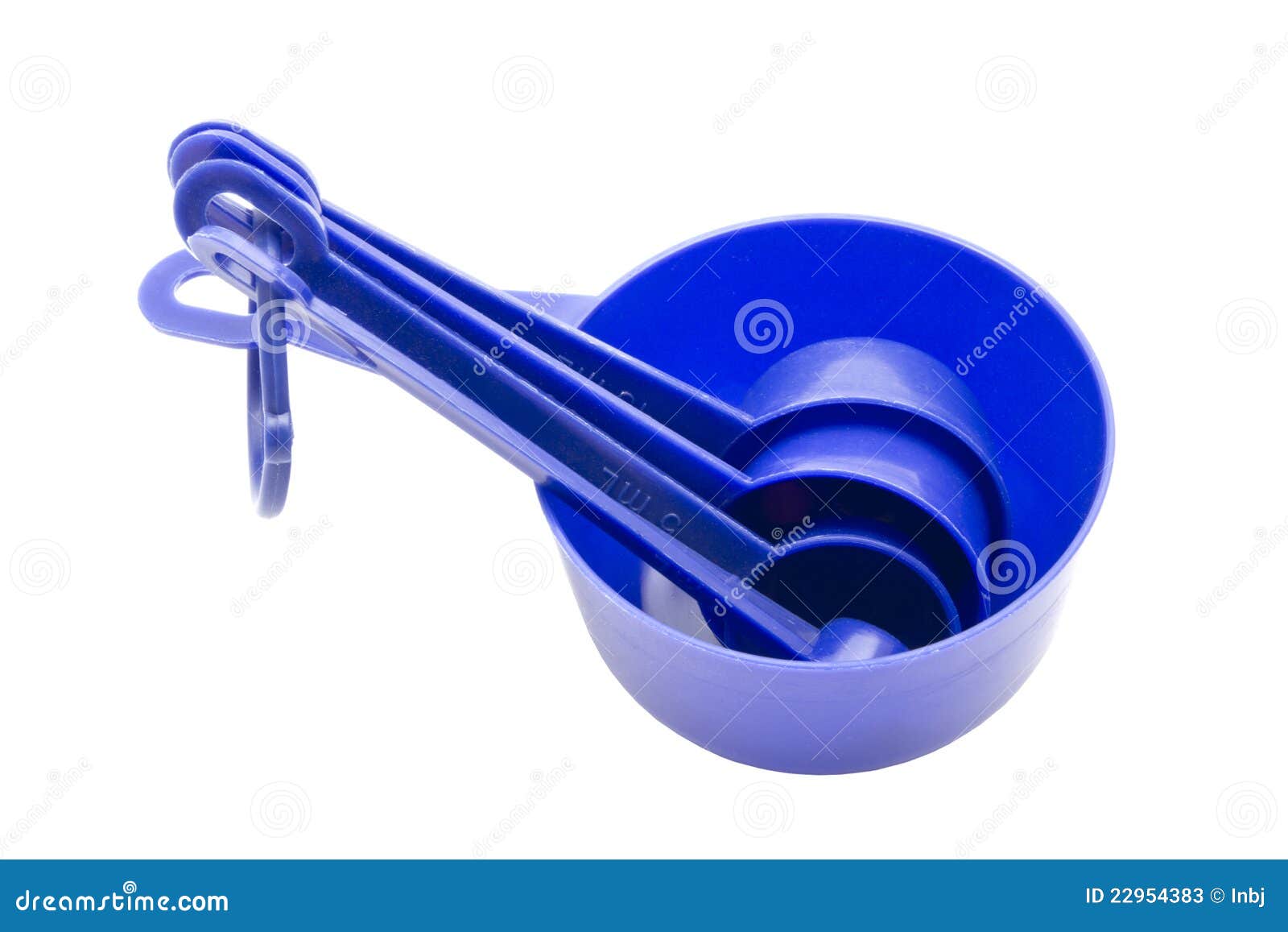 Blue measuring spoons stock image. Image of macro, group - 22954383