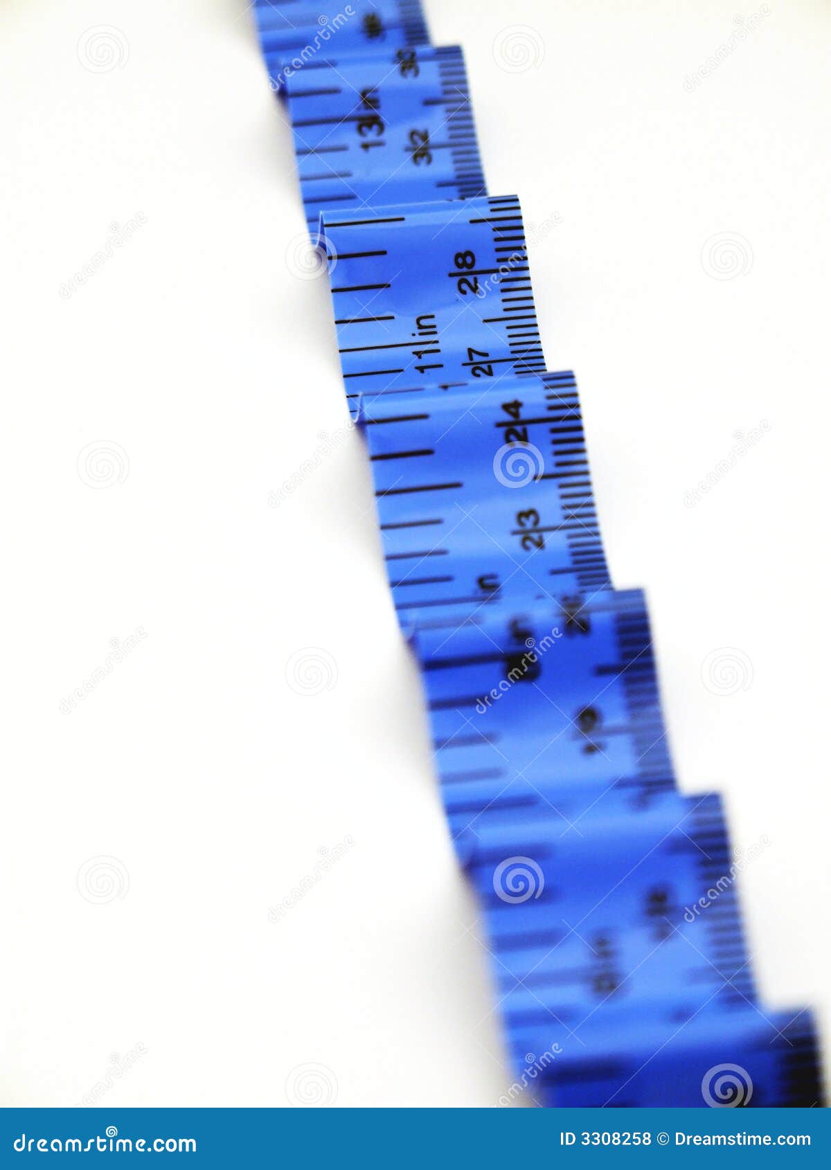 Blue Measuring Tape stock photo. Image of winkled, centimeter - 3308258