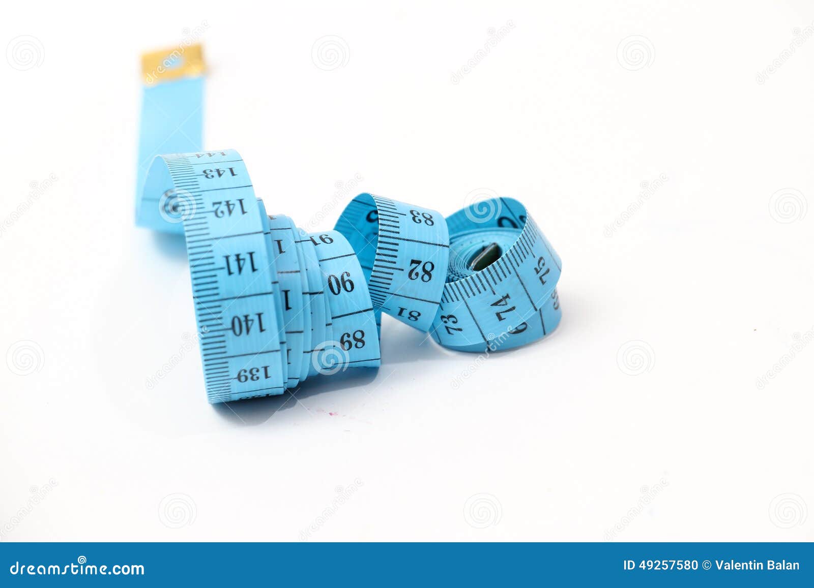 Blue measuring tape stock photo. Image of inch, healthy - 49257580