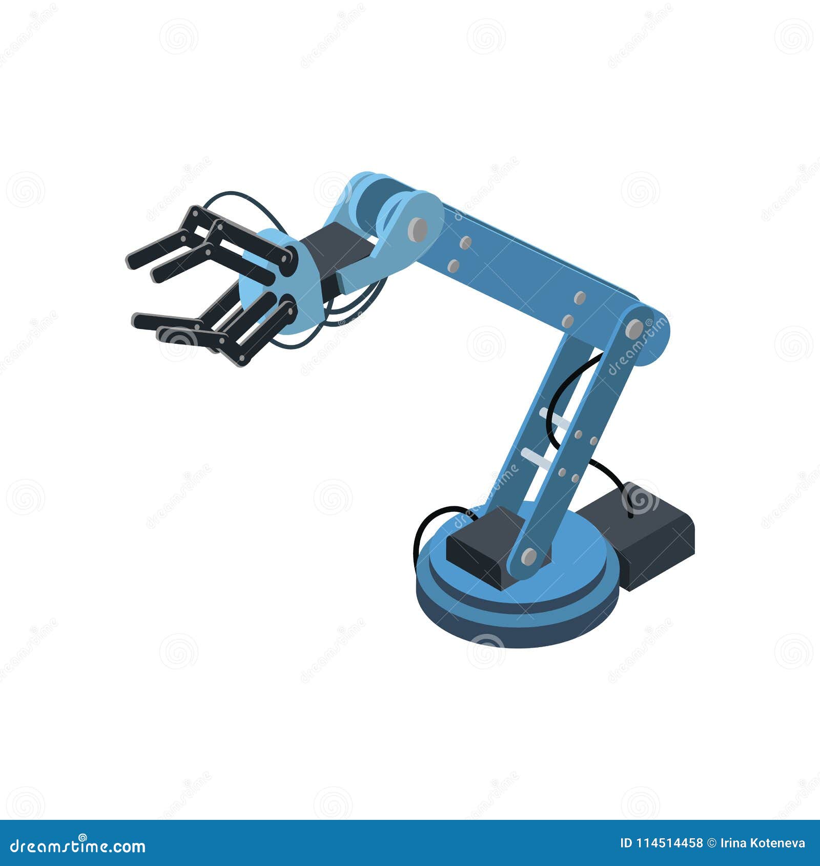 Special Isometric Robotic Arm Stock Vector - Illustration of energy ...