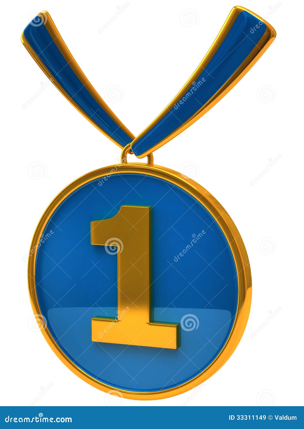 Blue medal award stock illustration. Illustration of certificate - 33311149
