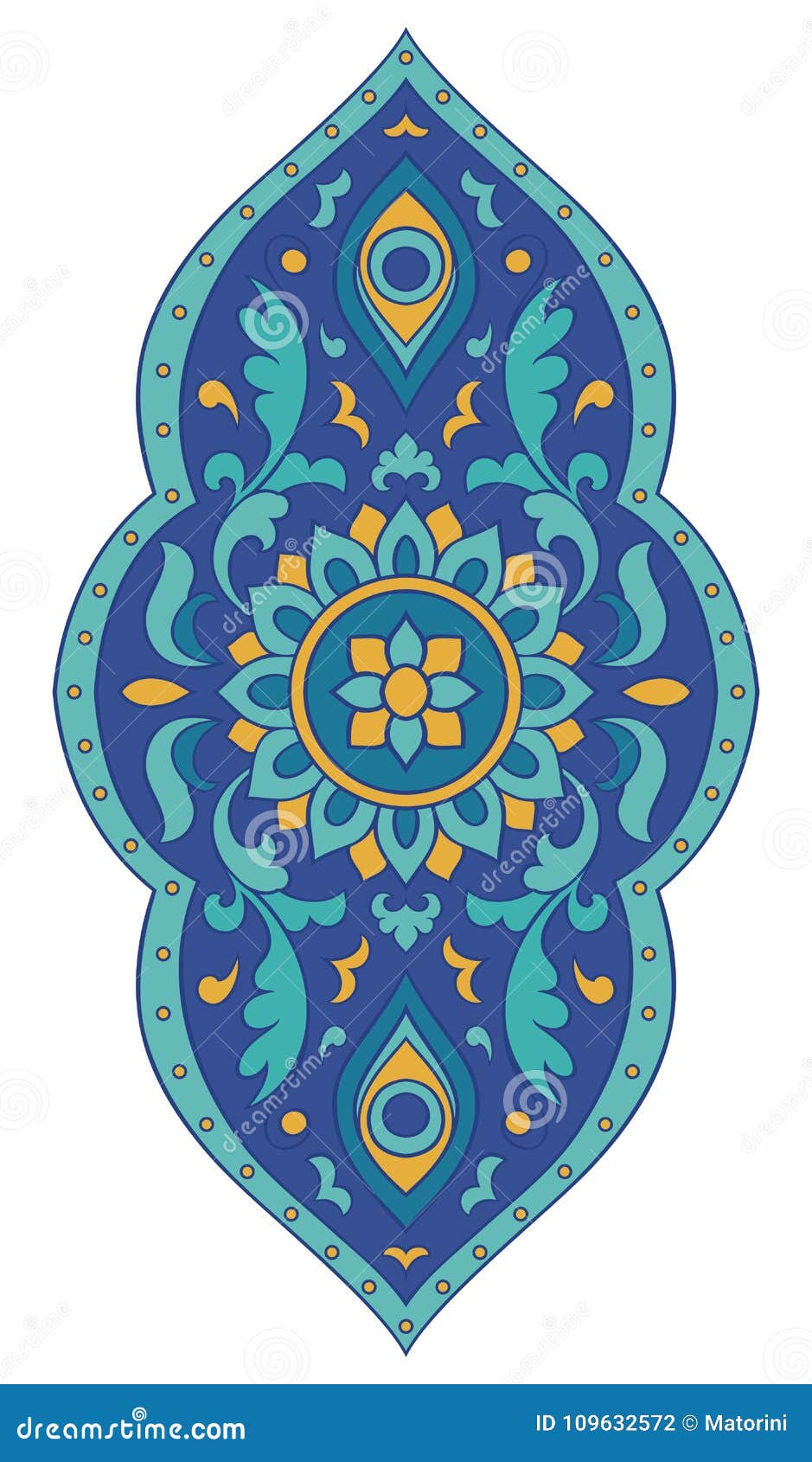 Blue medallion for design. stock vector. Illustration of medieval ...