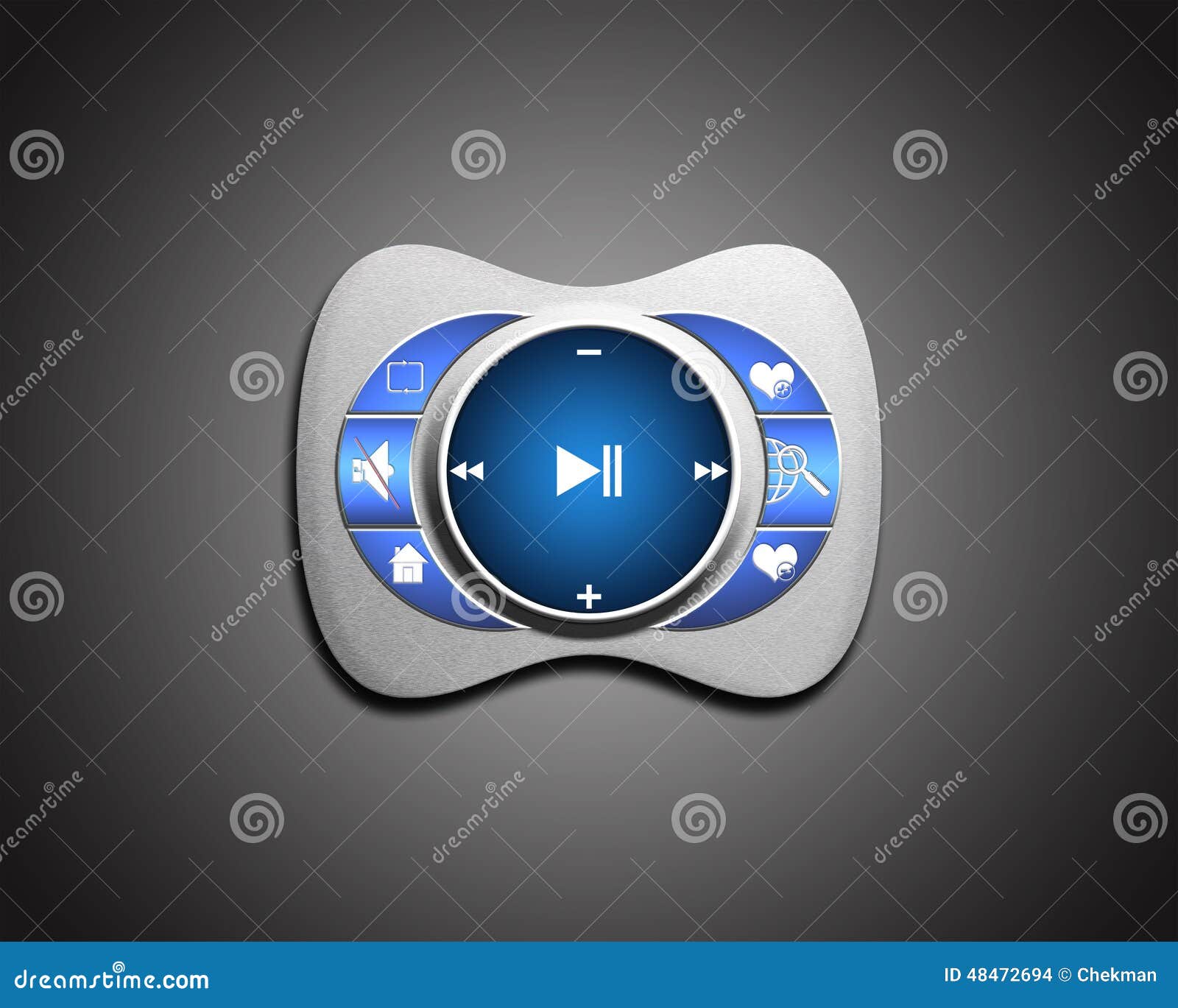Blue media Player stock illustration. Illustration of lights - 48472694