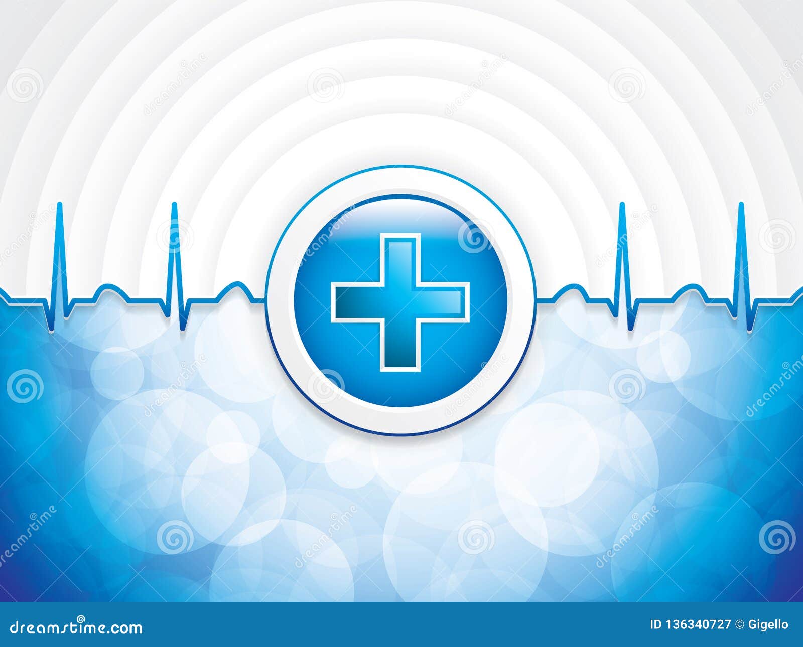 Blue medical background stock vector. Illustration of healt - 136340727