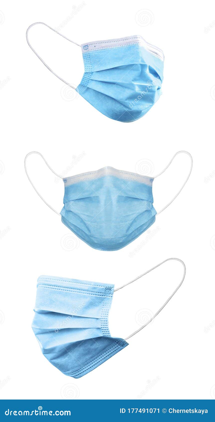 Blue Medical Face Masks on Background Stock Image - Image of doctor ...