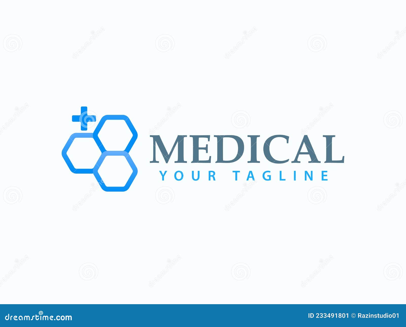 Blue Medical Logo Template Vector Stock Vector - Illustration of ...