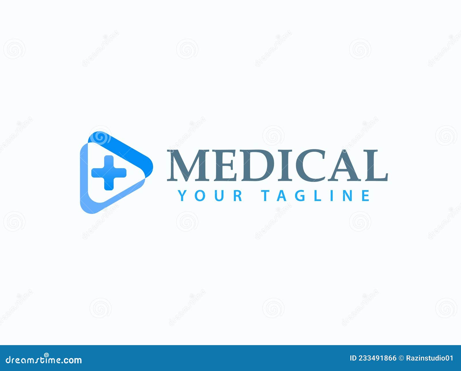 Blue Medical Logo Template Vector Stock Vector - Illustration of ...