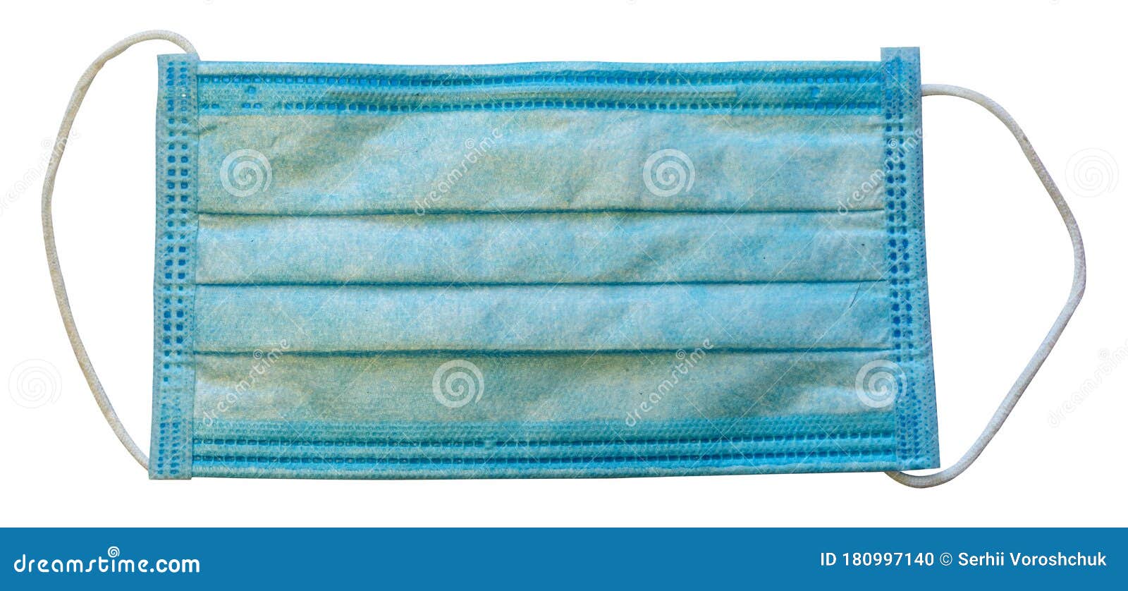 Blue Medical Mask on a White Background Stock Photo - Image of hygiene ...
