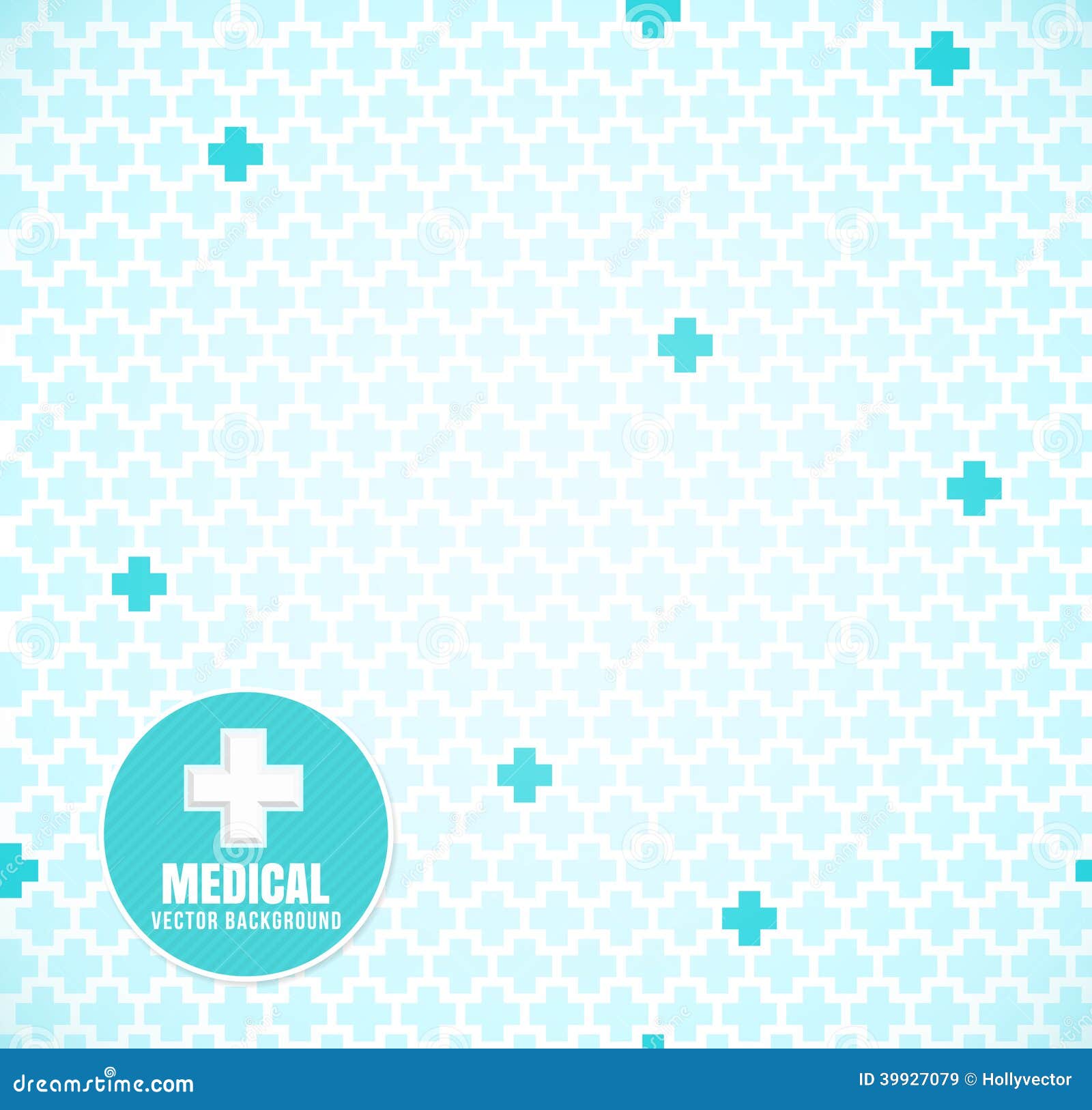 Blue medical pattern stock vector. Illustration of cross - 39927079