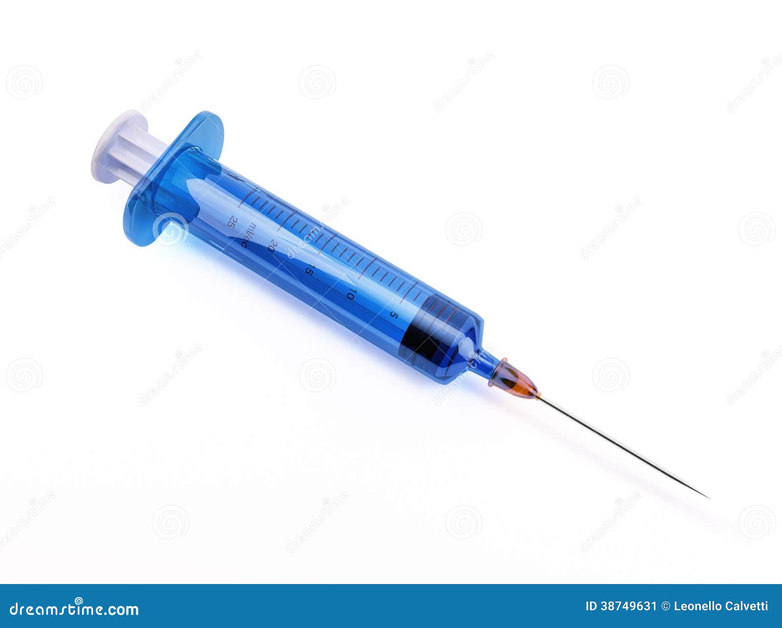 Blue medical siringe. stock image. Image of syringe, doctor - 38749631