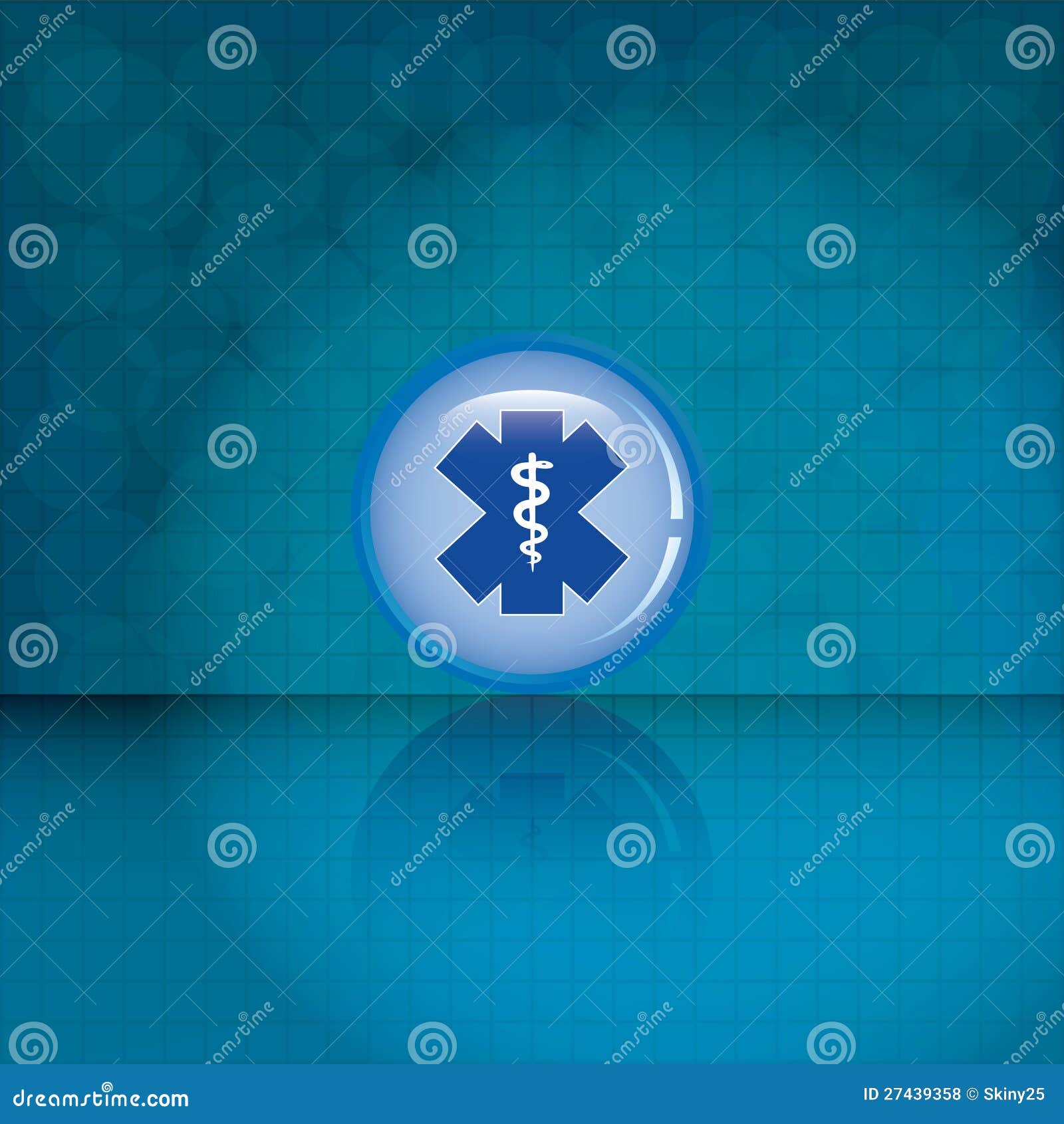 Blue medical symbol . stock vector. Illustration of glass - 27439358
