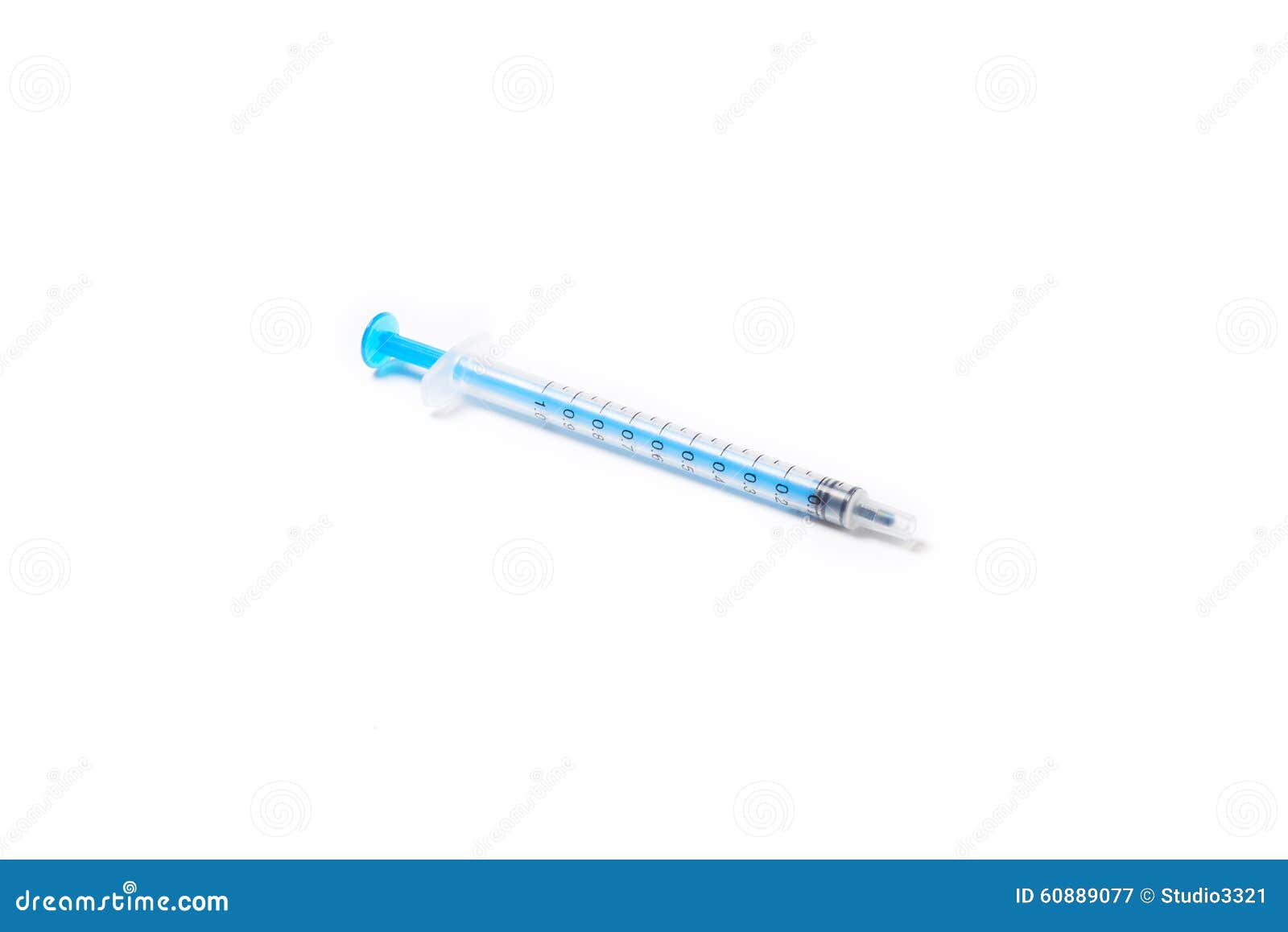 Blue medical syringe stock image. Image of medicine, isolated - 60889077