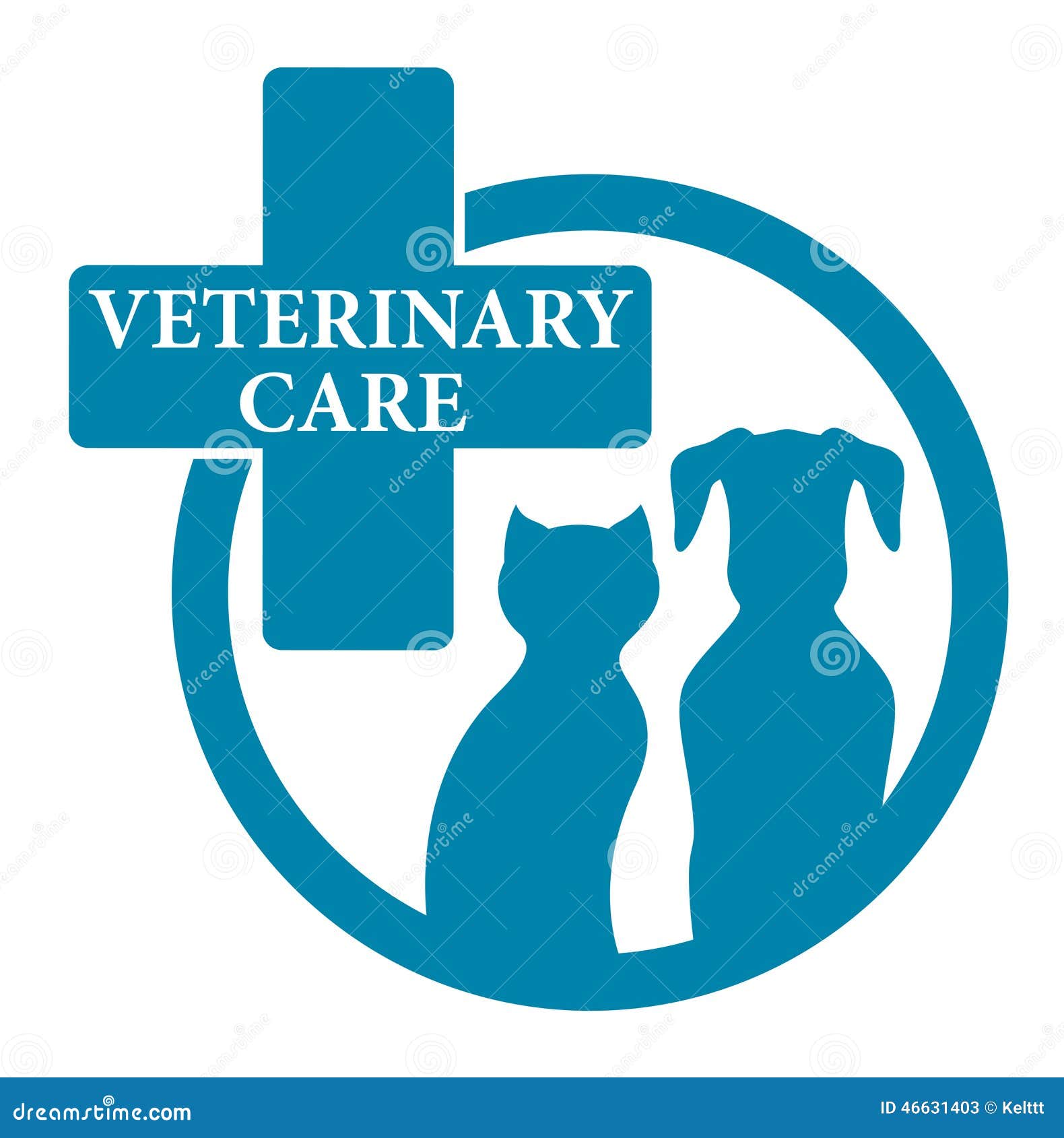 Blue Medical Veterinary Sign Stock Vector - Illustration of cross, call ...