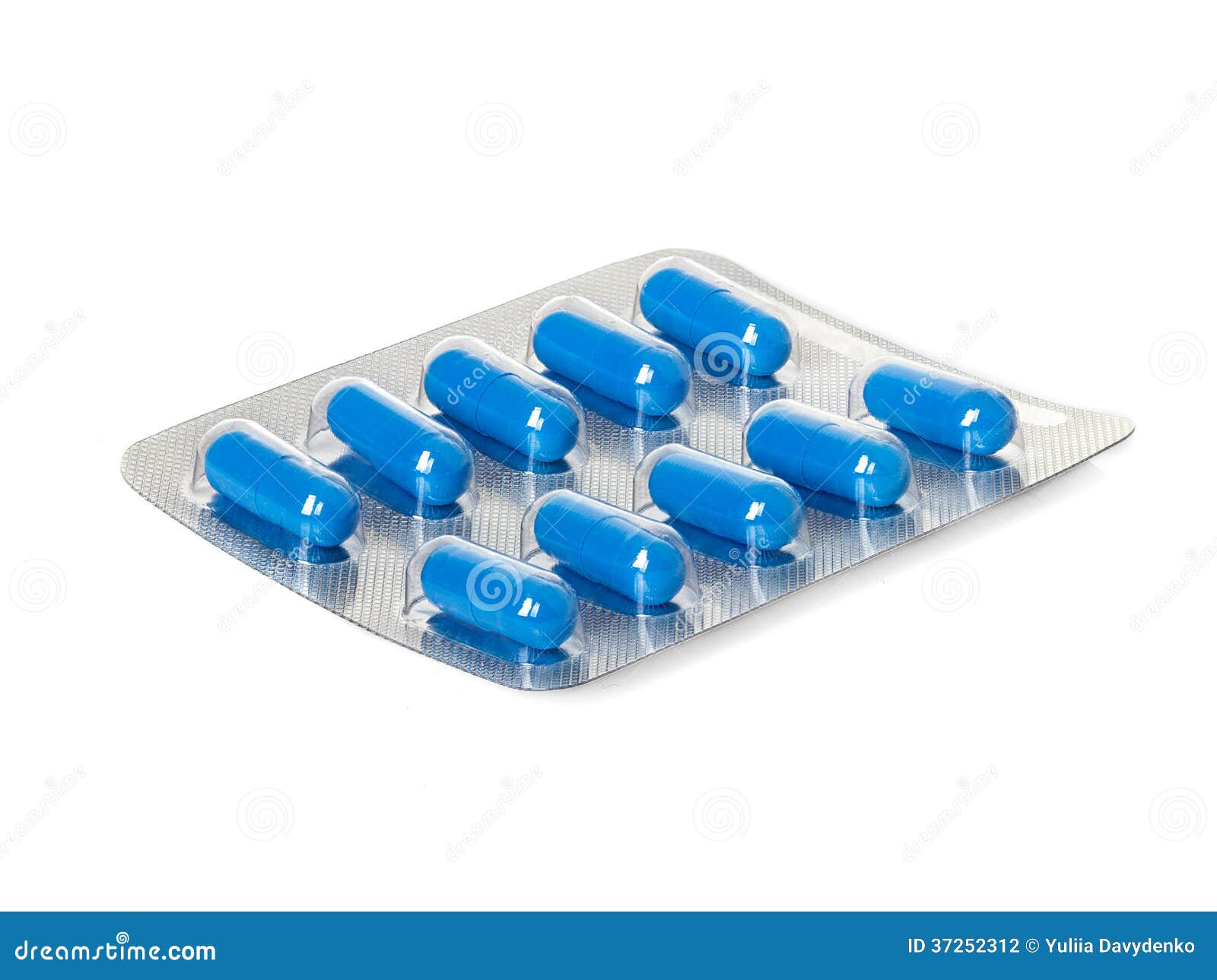 Blue Medication Capsules In Blister Pack Royalty-Free Stock Photo ...