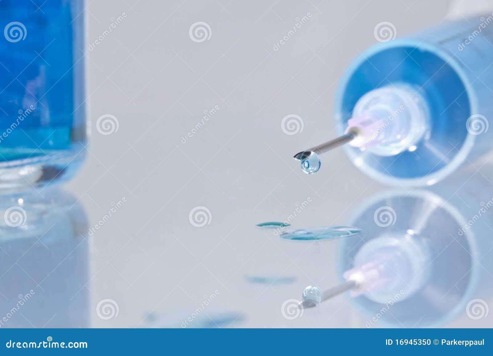 Blue Medication Ready for Use Stock Photo - Image of closeup, care ...