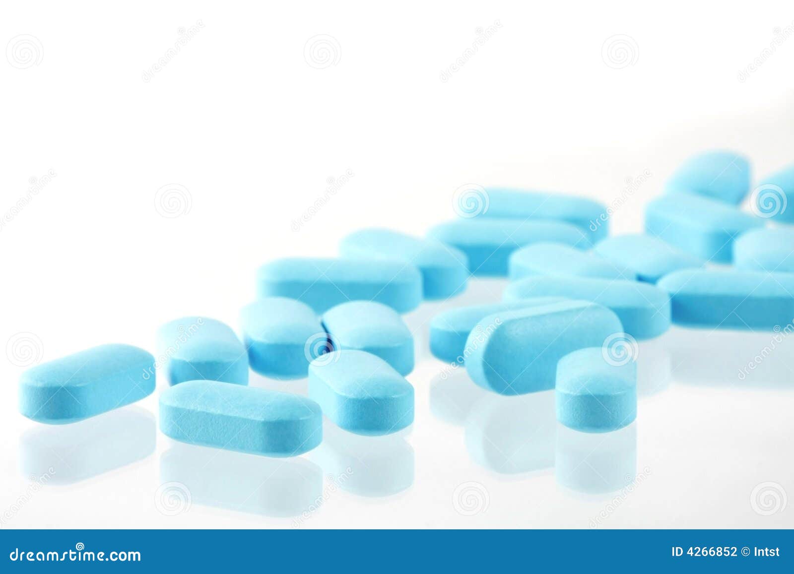 Blue Medicine Pills Stock Photography - Image: 4266852