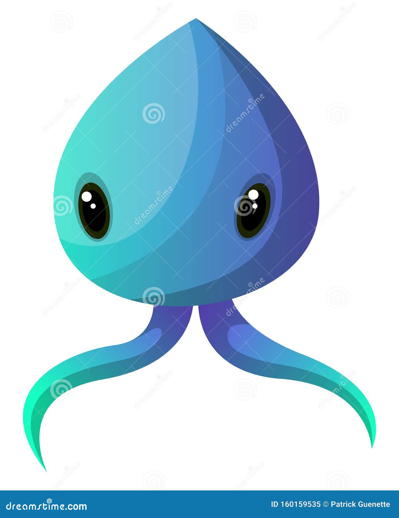 Blue Meduza Monster Illustration Vector Stock Vector - Illustration of ...