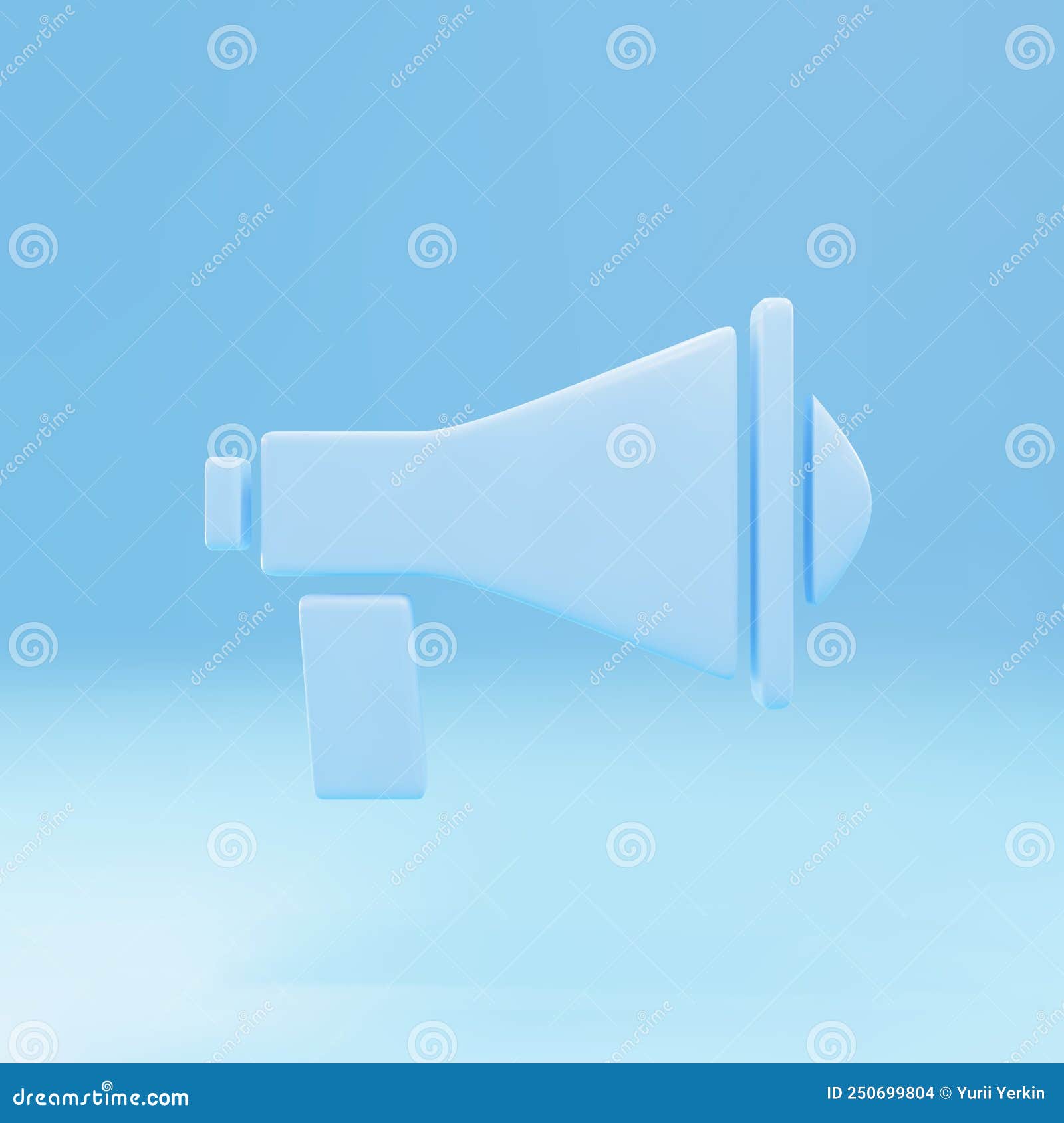 Blue Megaphone Icon Isolated on Blue Background. Speaker Sign. Vector ...
