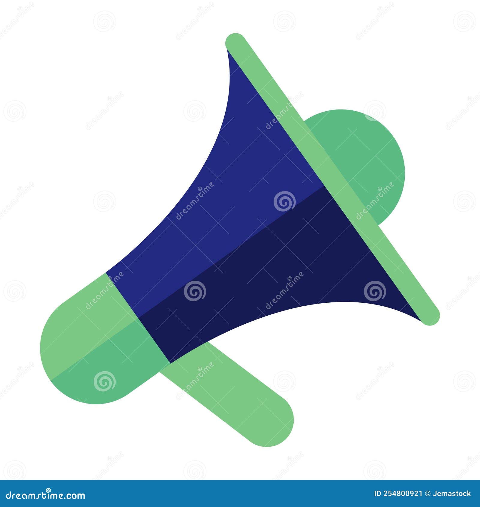 Blue Megaphone Sound Device Stock Vector - Illustration of media ...