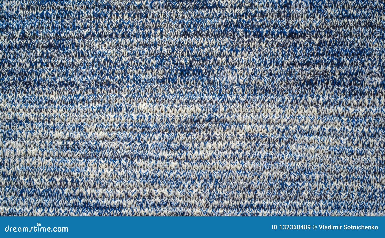 Blue Melange Yarn Sweater Texture Stock Image - Image of garment ...