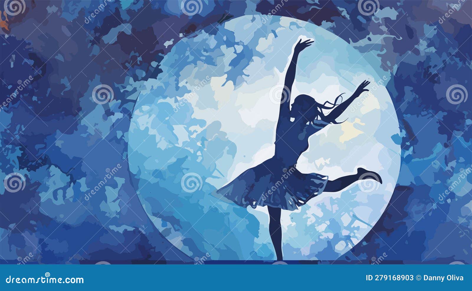 A Celestial Ballet Performance In The Night Sky, With Stars And ...