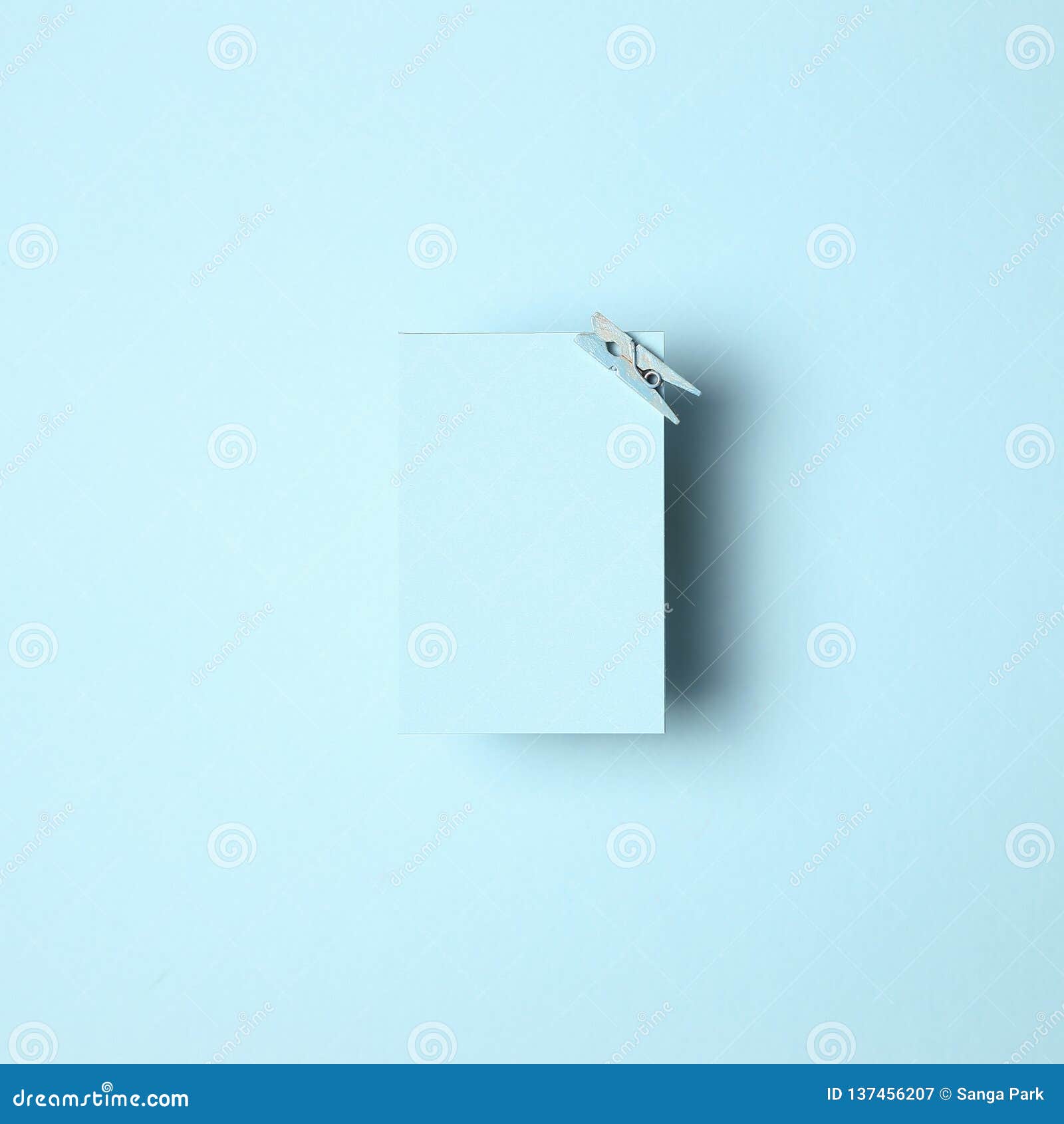 Blue Memo Pad, Sticky Note on Blue Background Stock Image - Image of ...