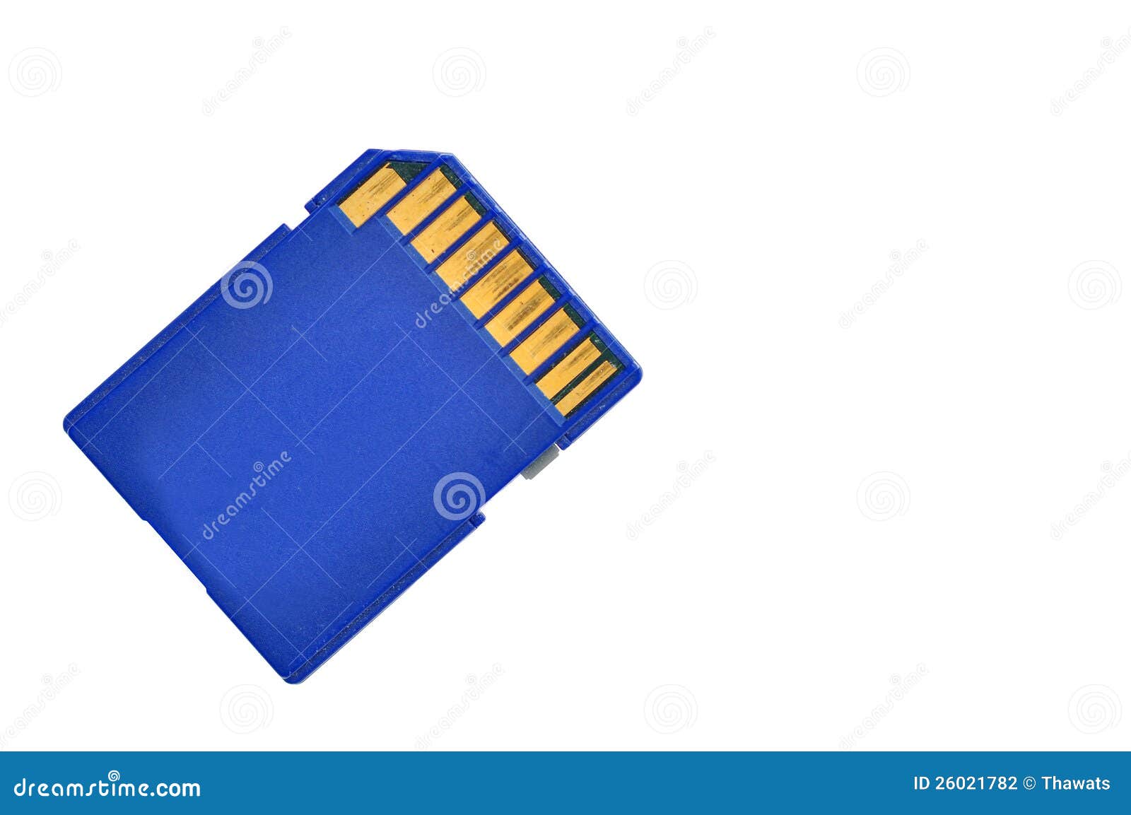 Blue memory SD card stock photo. Image of compact, industrial - 26021782