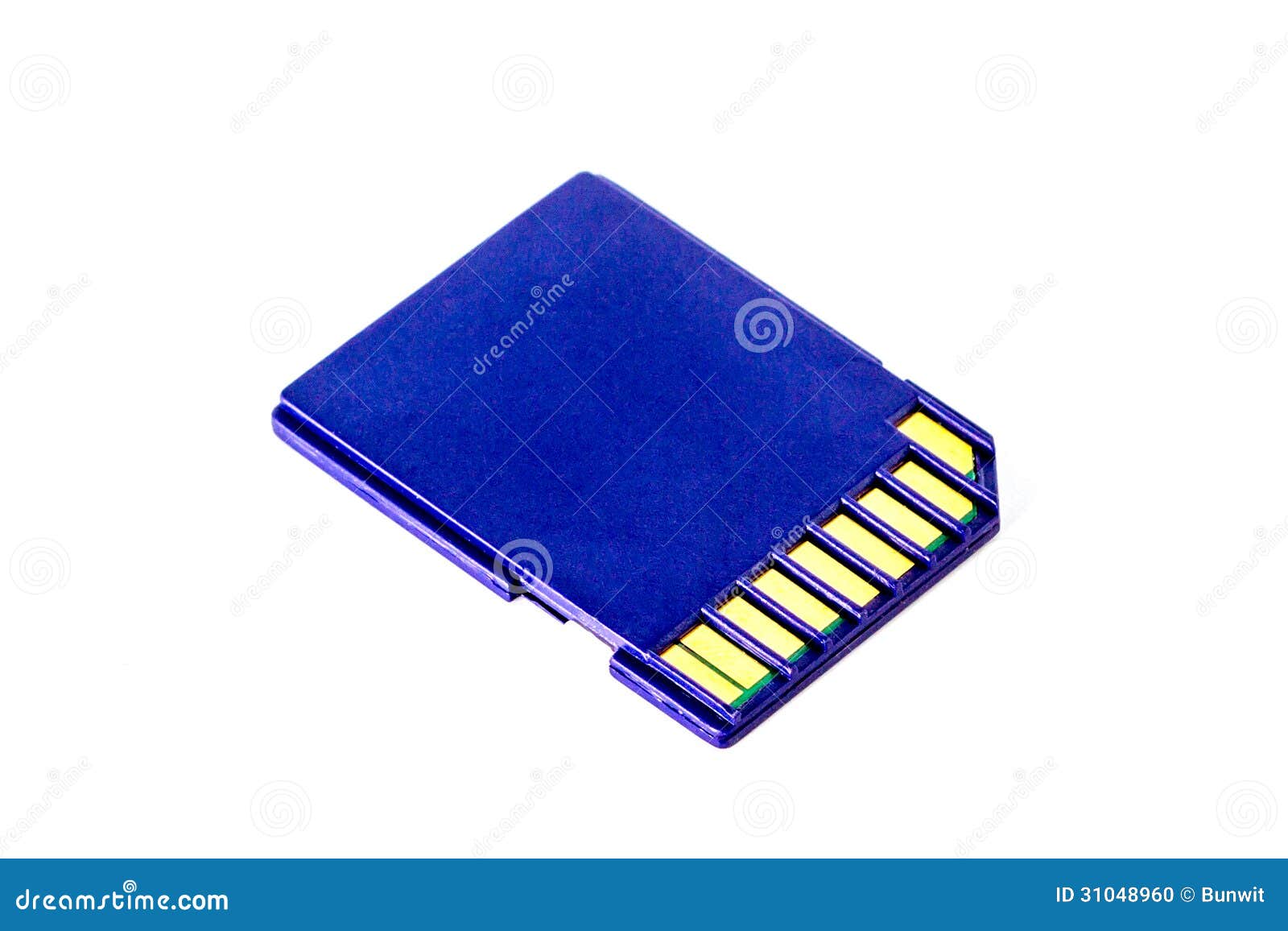 Blue Memory SD. Card Isolate Stock Photo - Image of camera, drive: 31048960