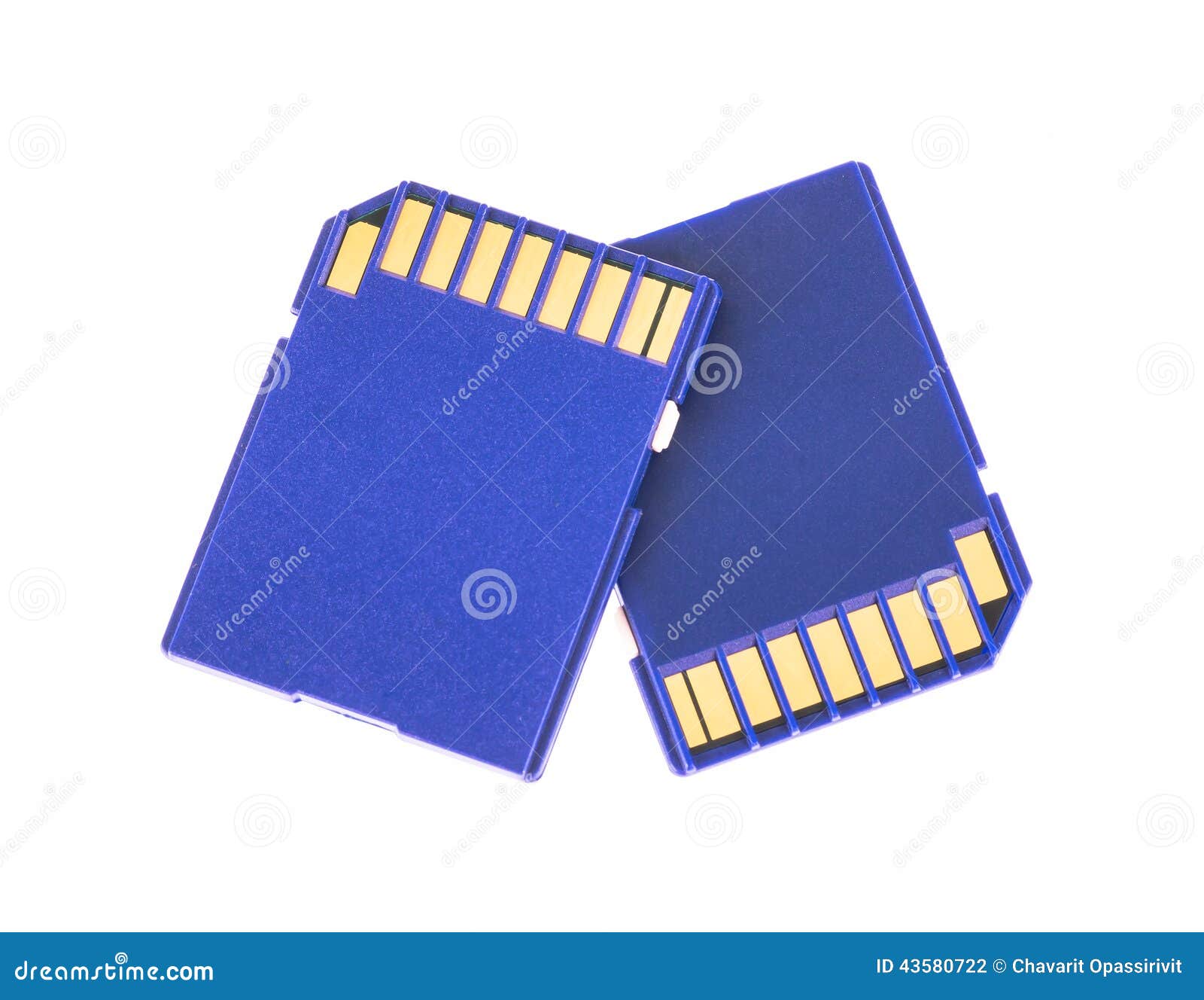 Blue memory SD card stock photo. Image of chip, isolated - 43580722