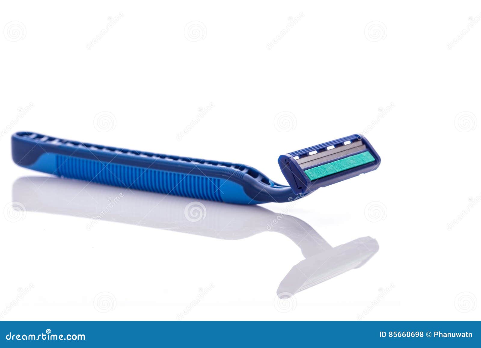 Blue Men Razor. Studio Shot Isolated on White Stock Photo - Image of ...