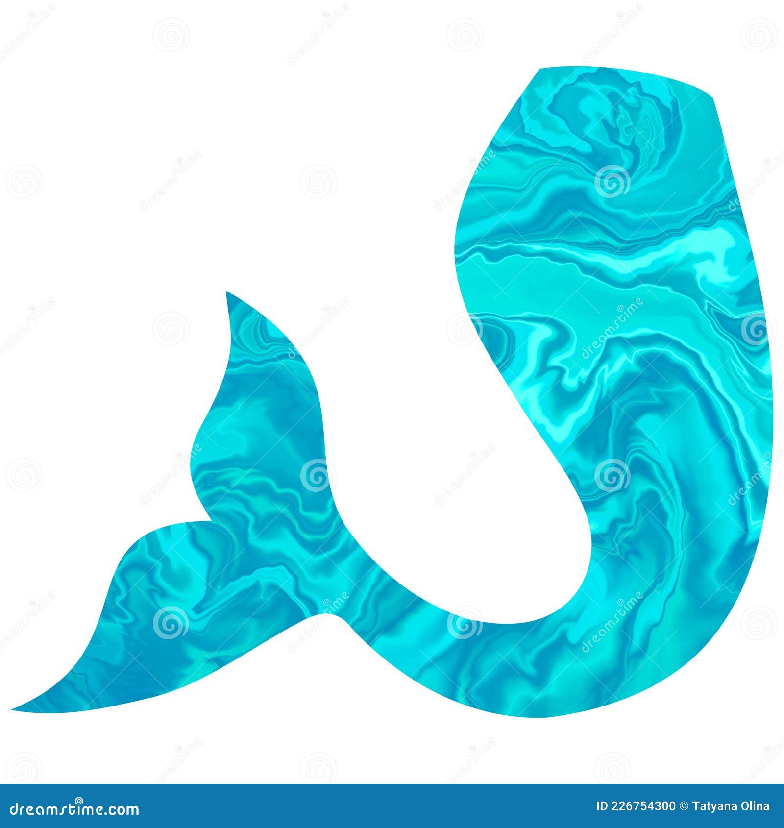 Blue mermaid Tail stock illustration. Illustration of magician - 226754300