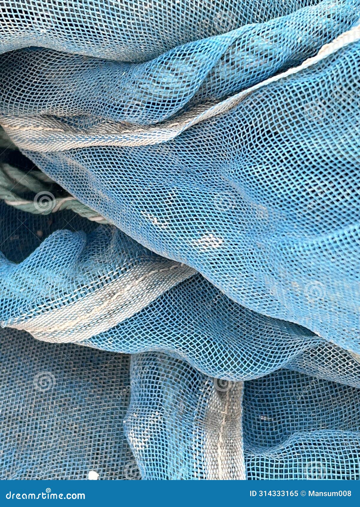 Blue Mesh Fabric Texture Background Stock Image - Image of material ...