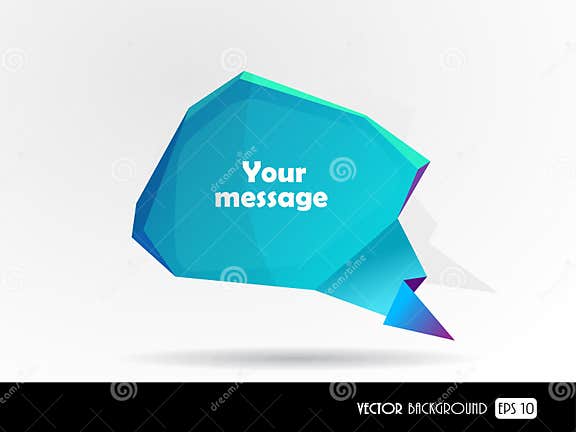 Blue message bubble. stock vector. Illustration of curve - 19149665
