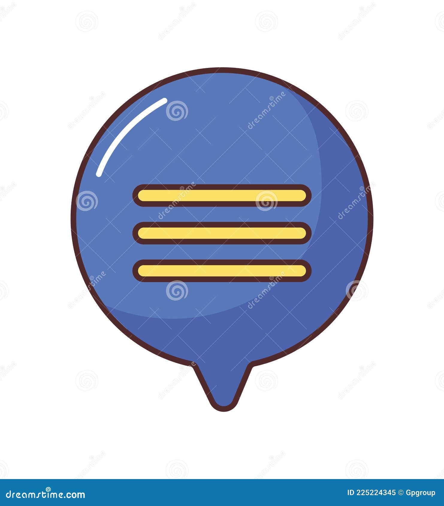 Blue message bubble stock illustration. Illustration of group - 225224345
