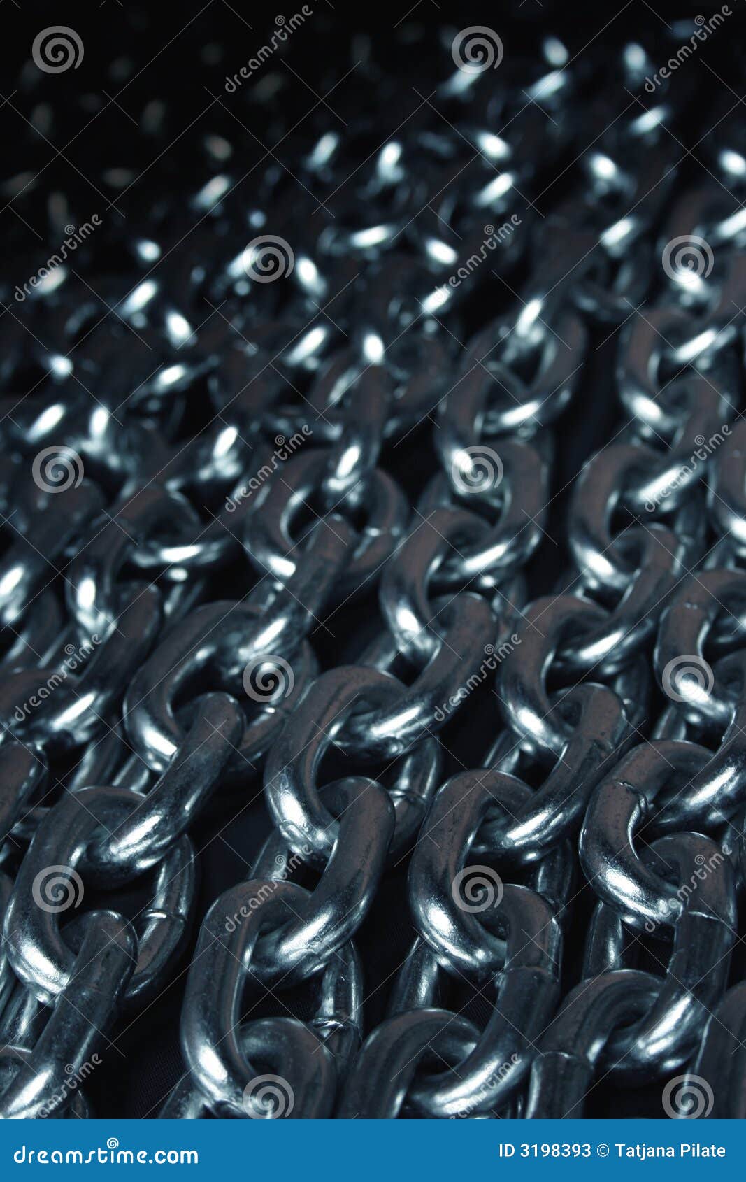 Blue metal chains stock image. Image of chains, pile, access - 3198393