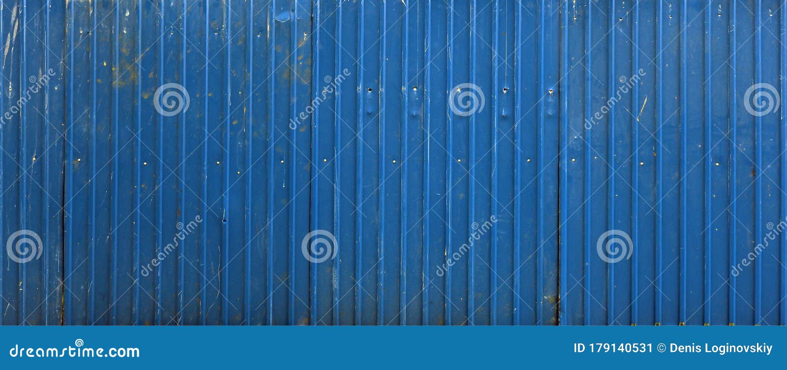 Blue Metal Decking. Sheets of Blue Corrugated Iron Stock Image - Image ...