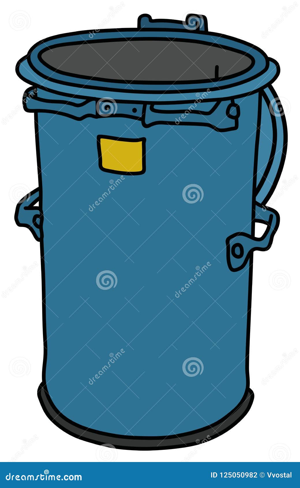 The Metal Dustbin Vector Illustration | CartoonDealer.com #124862558