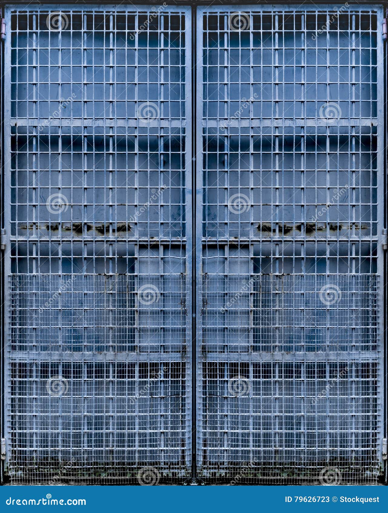 Blue Metal Gate stock image. Image of rectangle, scratched - 79626723