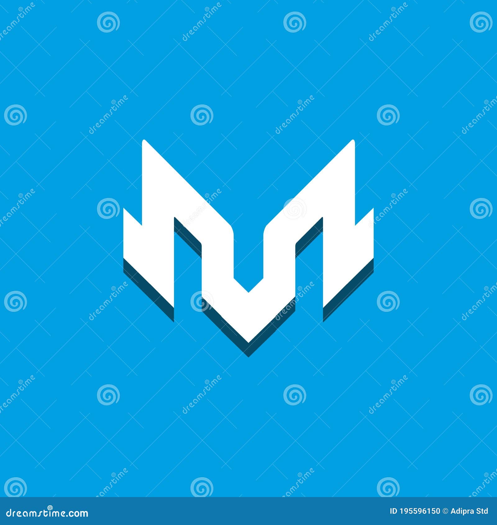 Blue Metal M Letter Vector Logo Template Stock Vector - Illustration of ...