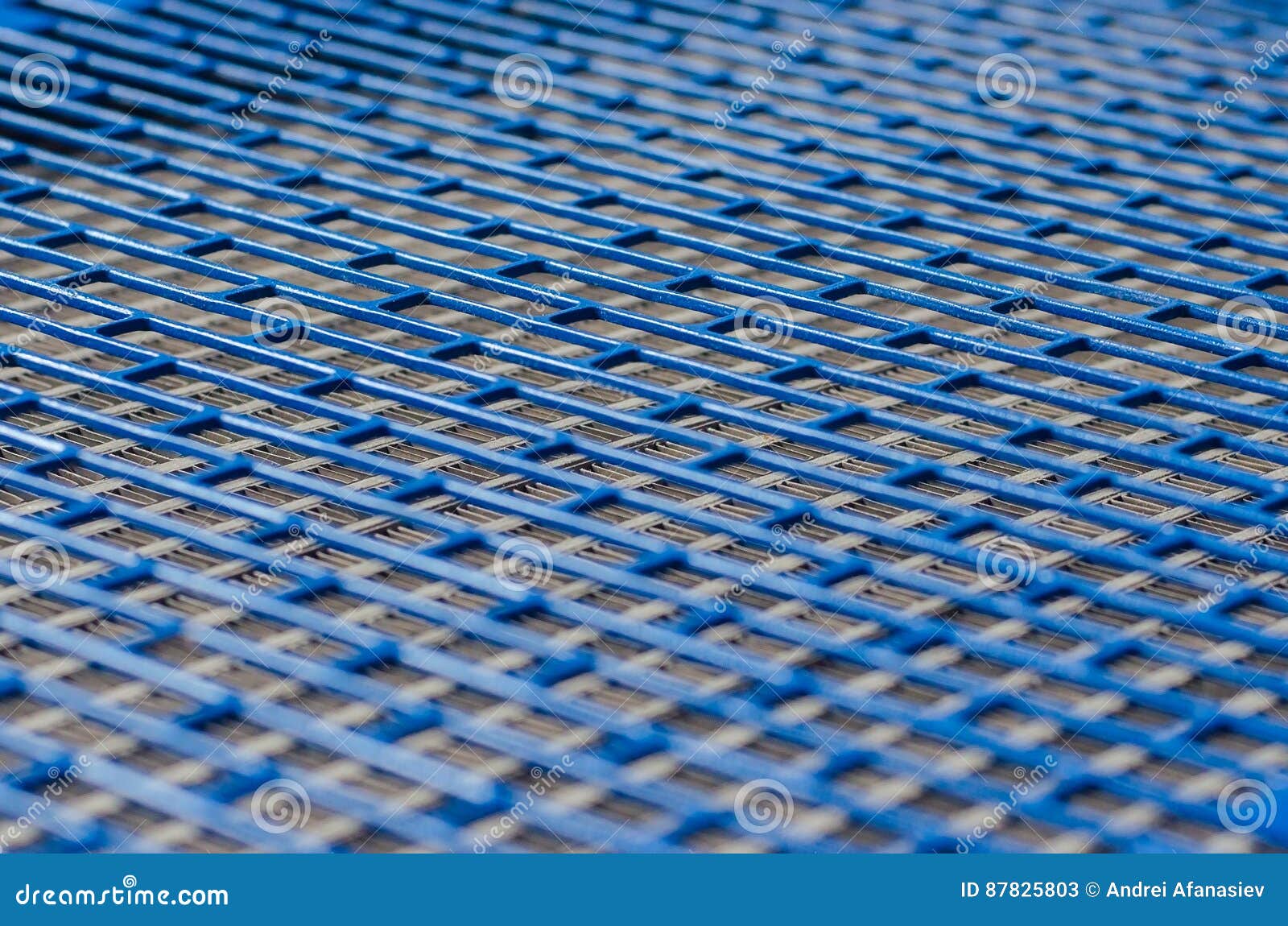 Blue Metal Mesh Texture with Rectangular Holes Stock Image - Image of ...