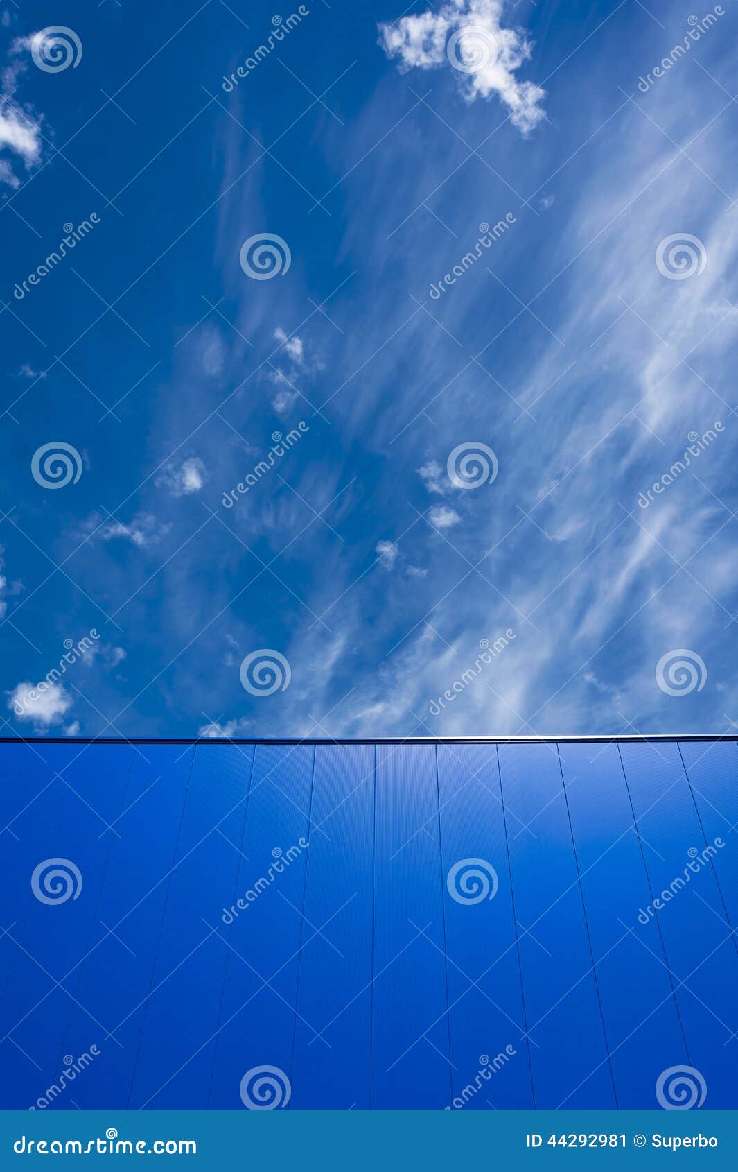 Blue Metal Panel Wall Background Stock Image - Image of modern, metal ...