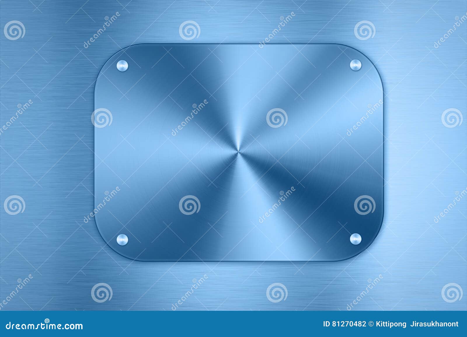 Blue Metal Plate Background Stock Illustration - Illustration of plate ...