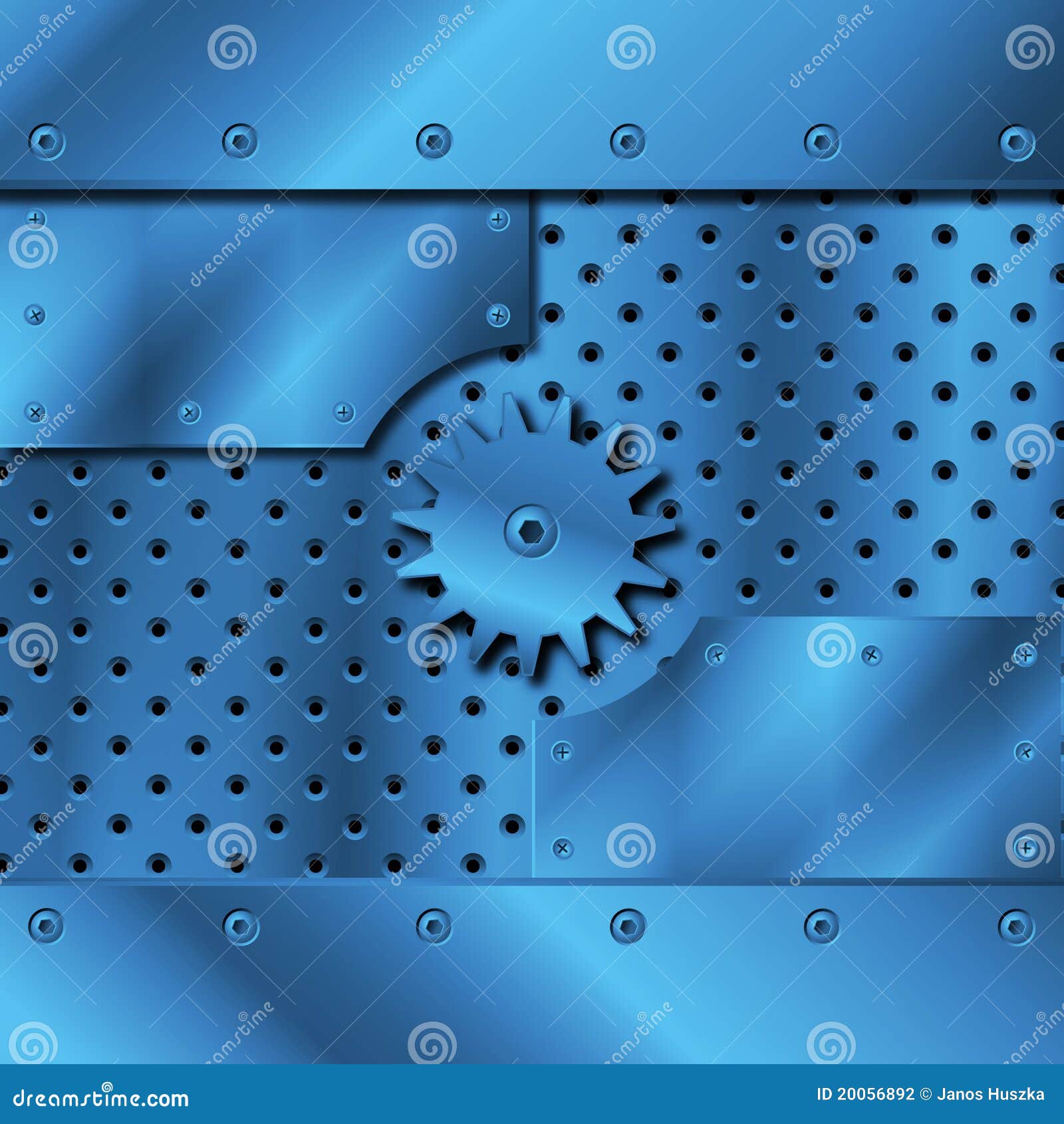 Metal Blue Stream Overlay And Twich Panel Design Cartoon Vector ...