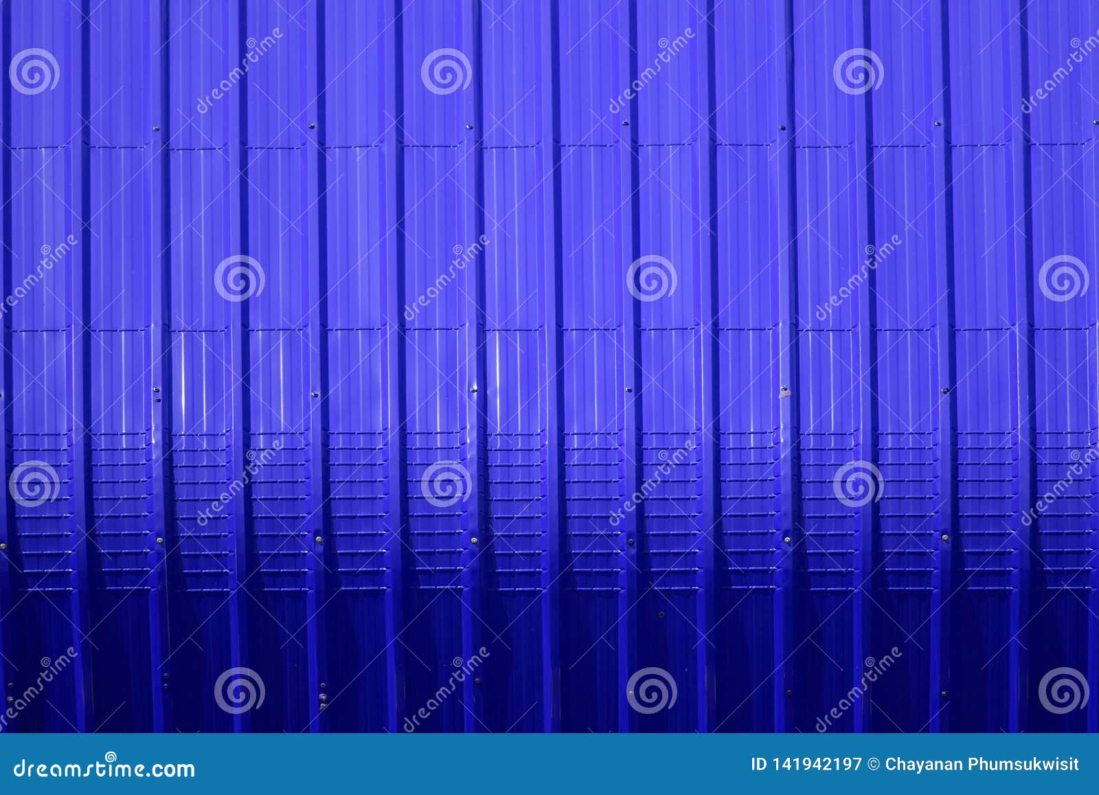 Blue Metal Sheet Pattern and Vertical Line Design Stock Image - Image ...