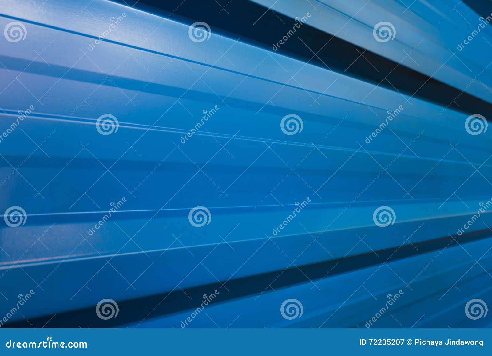 Blue metal sheet. stock image. Image of fence, diagonal - 72235207