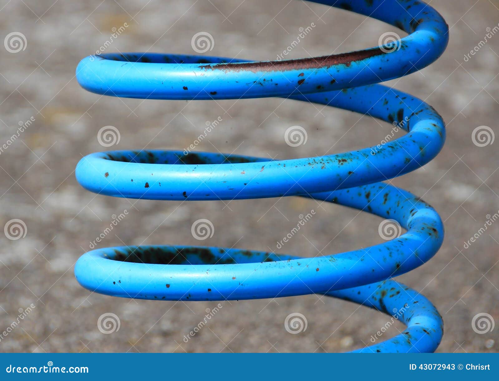 Blue Metal Spring with Rust Stock Image - Image of circular, springy ...