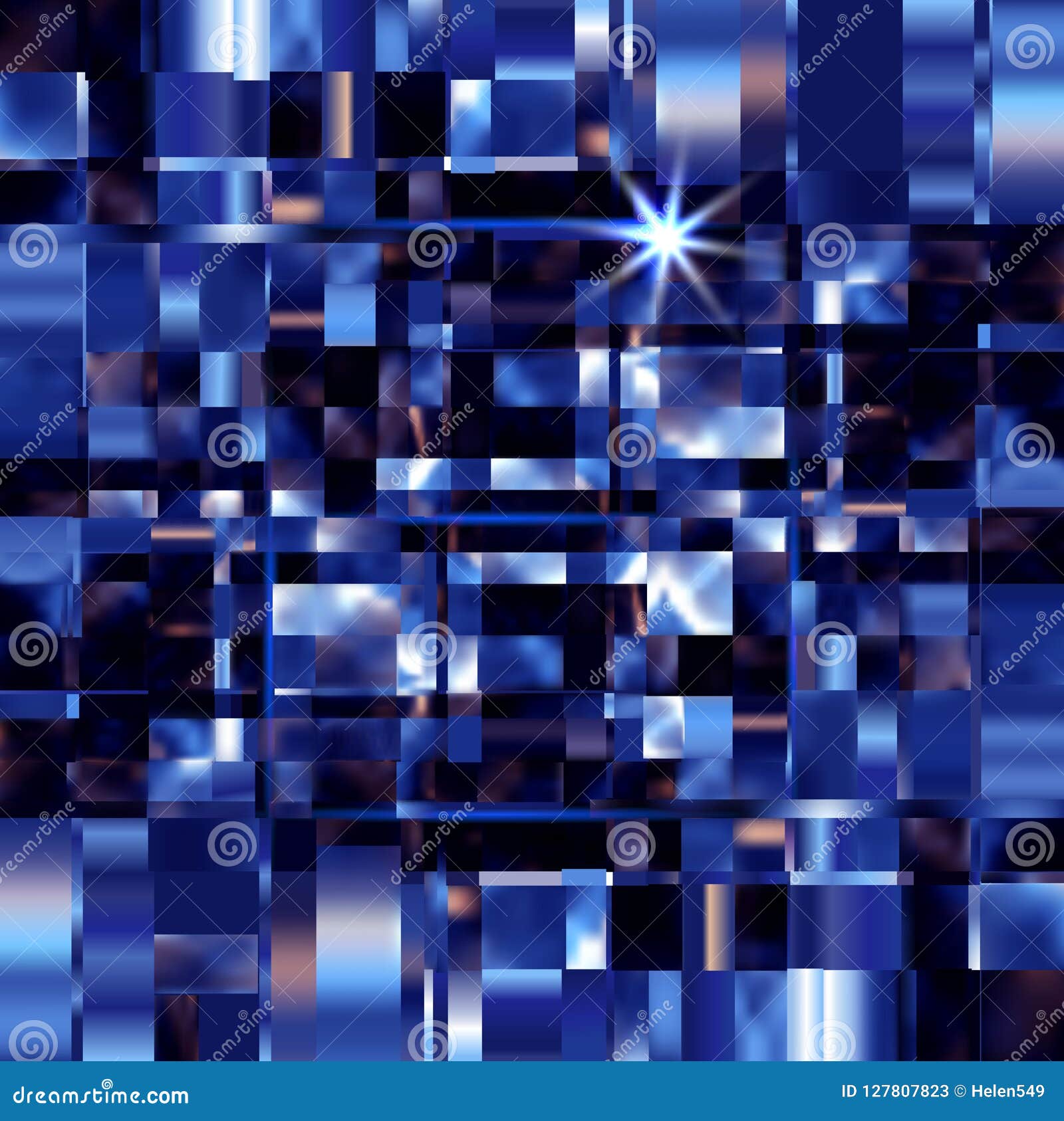 Blue Metal Squares Background Construction Vector Illustration Stock ...