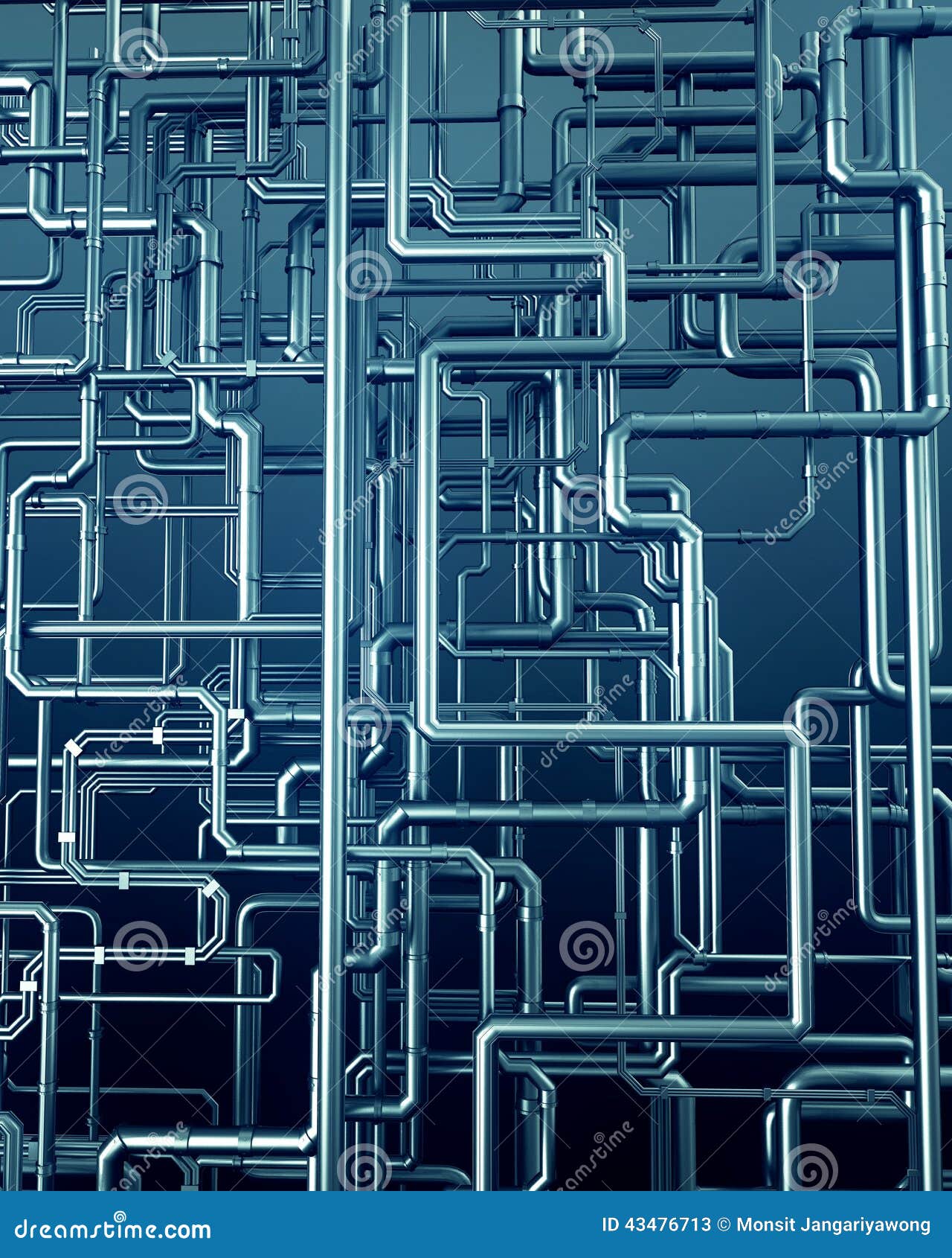 Blue Metal Steel Pipe Background Stock Illustration - Illustration of ...