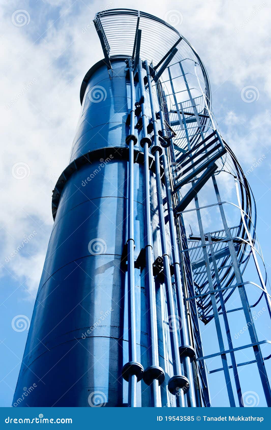 Blue metal tank stock image. Image of facility, silo - 19543585
