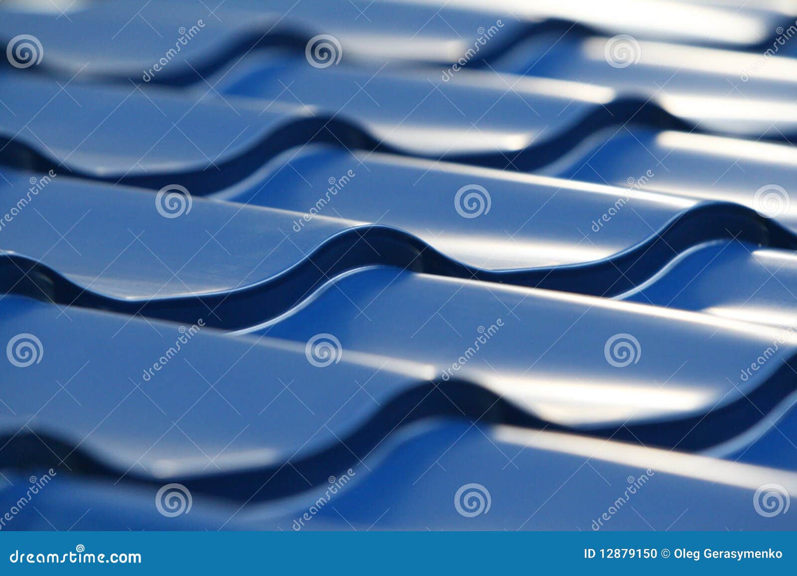 Blue metal tile stock photo. Image of roof, steel, climate - 12879150